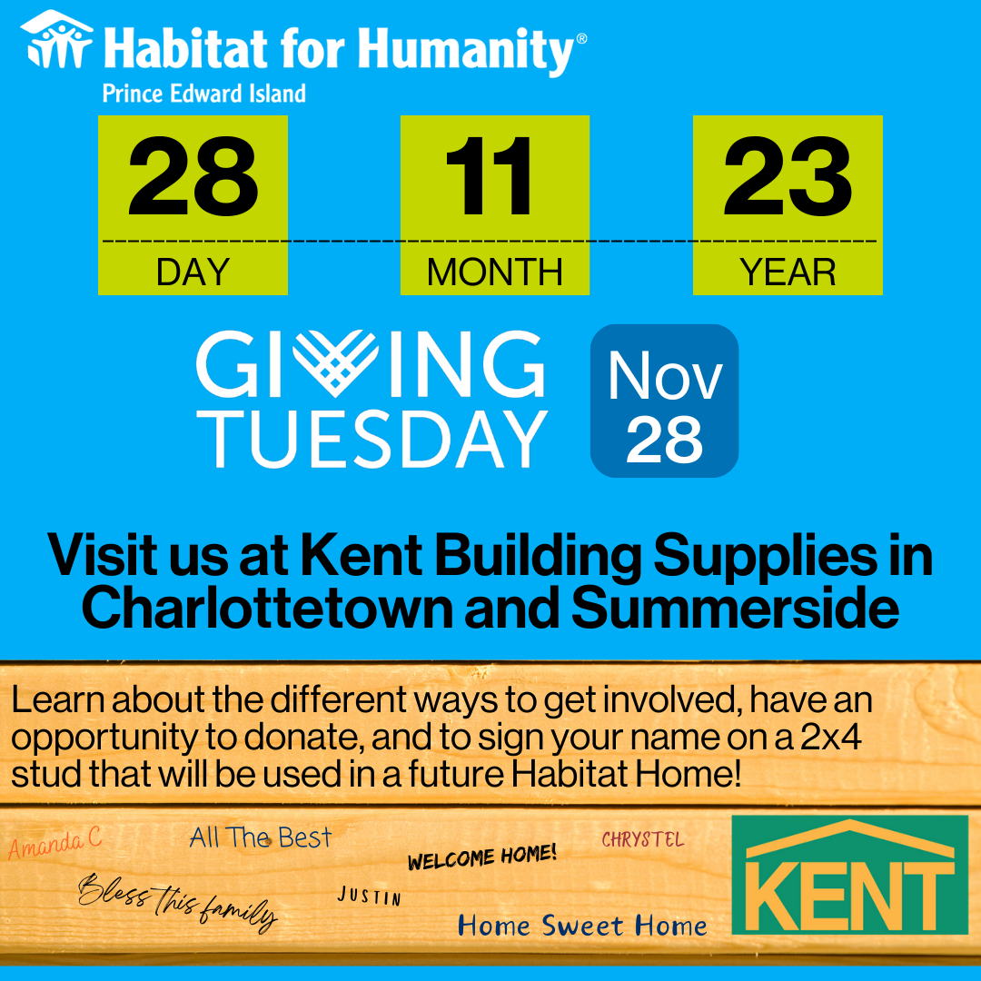 Giving Tuesday - Habitat for Humanity PEI